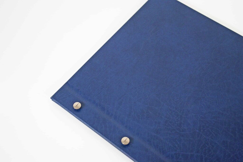 Reconstituted Leather Exposed Screw Binding Covers - RS Bookbinders Reconstituted Leather Exposed Screw Binding Covers - RS Bookbinders